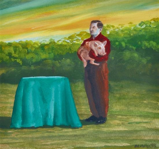 Graeme Drendel | 2 works; Man with Pet; Prudent Man | MutualArt