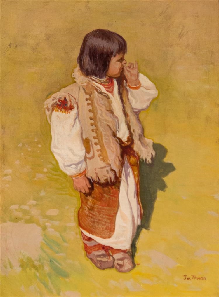 Iwan Trusz | Young Boy at the Hihalky, Ukraine (Circa 1920) | MutualArt