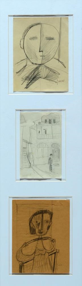 Avraham Naton | 3 Artworks Framed Together | MutualArt