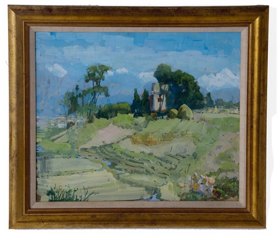 Peter Seitz Adams | Hikers at Kathmandu | MutualArt