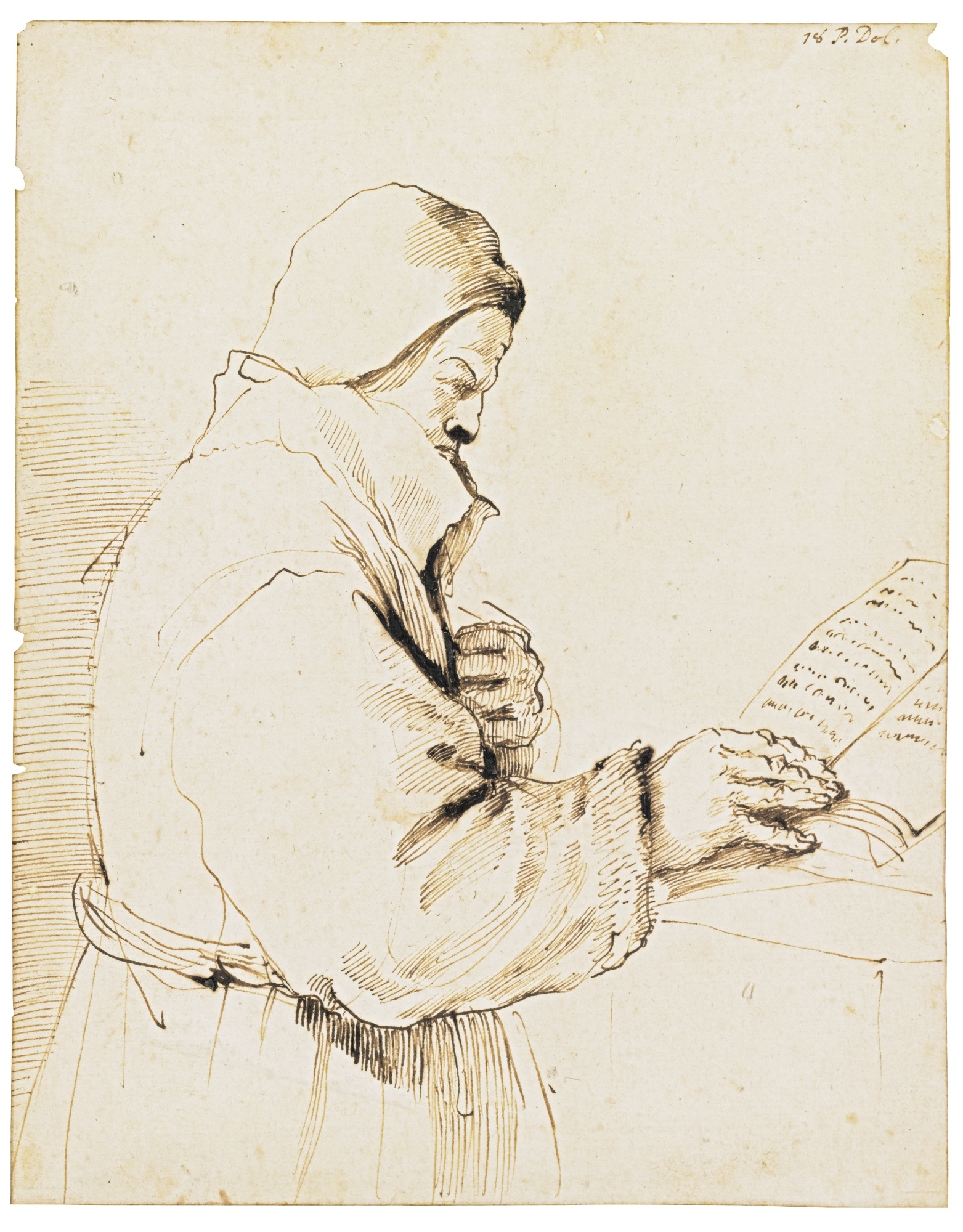 Il Guercino | A MAN READING A BOOK | MutualArt