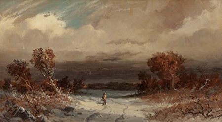 George Robert Bonfield | Figure along a Desolate Road | MutualArt