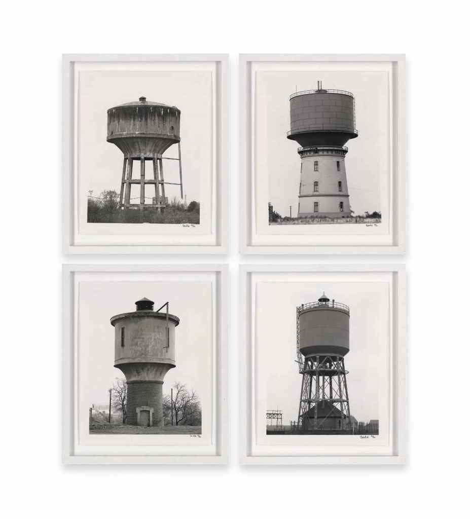 Bernd & Hilla Becher | Typology of Four: 'Water Towers' | MutualArt