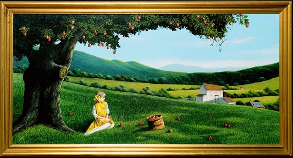 Thomas Kerry | Girl and Apple Tree (1969) | MutualArt