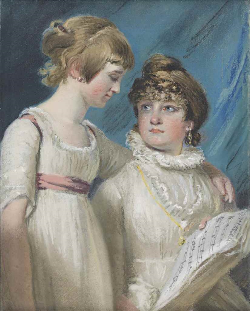 John Raphael Smith | Double portrait of Elizabeth and Mary Hannah Smith ...