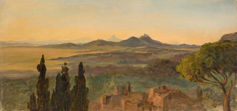 Gustav Friedrich Papperitz | Tivoli mit blick über die campagna (1839 ...