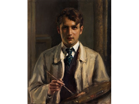 Max Rimbock | FRÜHES SELBSTPORTRAIT ALS MALER (1920) | MutualArt