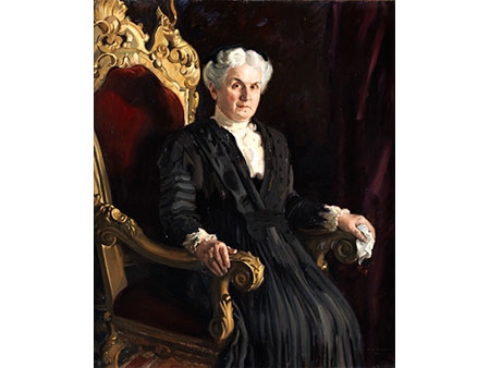 Max Rimbock | PORTRAIT EINER ALTEN DAME IN IMPOSANTEM ARMLEHNSTUHL ...