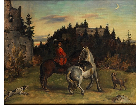 Max Rimbock | REITER AUF DER JAGD (1937) | MutualArt