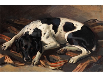 Max Rimbock | LIEGENDER JAGDHUND (1935) | MutualArt