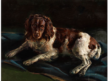 Max Rimbock | LIEGENDER JAGDHUND (1935) | MutualArt