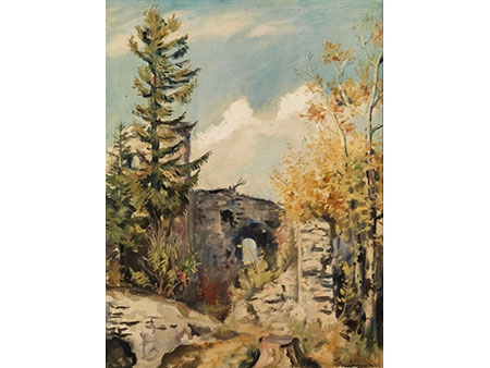 Max Rimbock | LANDSCHAFT MIT RUINE (1925) | MutualArt