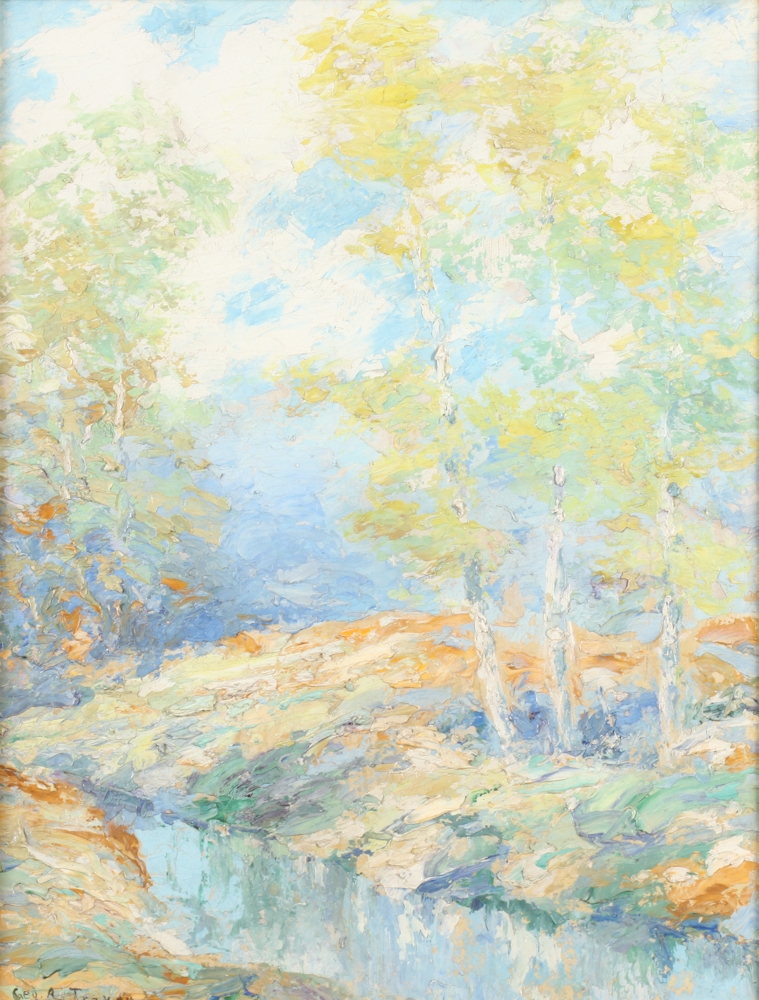 George A. Traver | TREES BY STREAM | MutualArt
