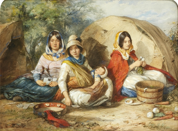 Octavius Oakley | 'The Gypsy Tent' (1850) | MutualArt