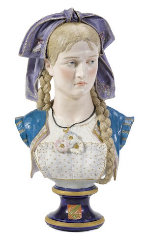 Paul Duboy | bust of a maiden in Renaissance attire | MutualArt