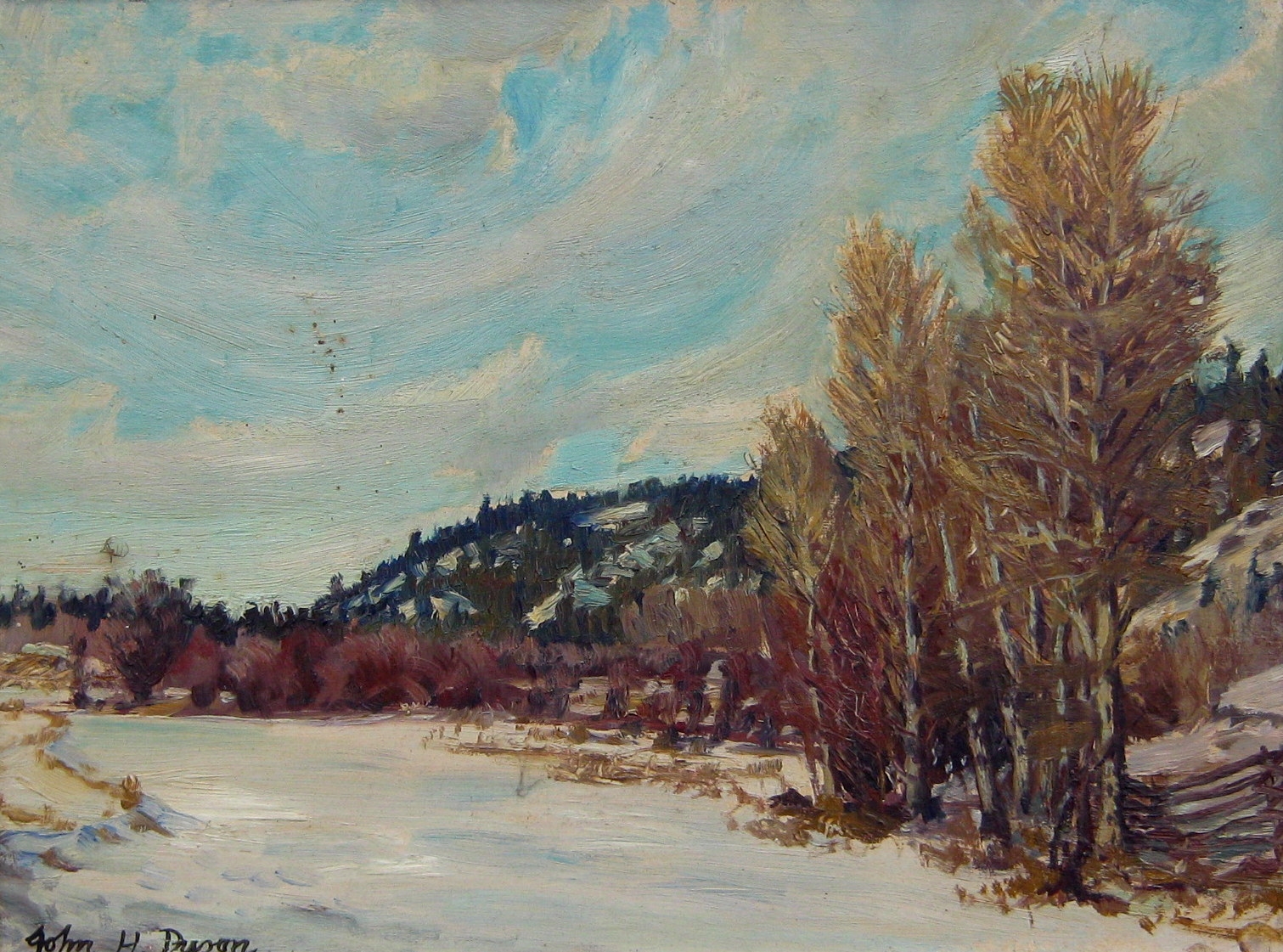 John Holroyd Dyson | Winter Landscape, Redstone | MutualArt