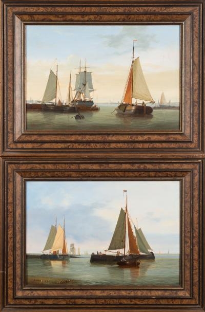 Robert E. Moore | 2 works: Dutch coastal views | MutualArt