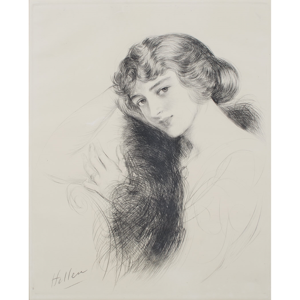 Paul César Helleu | Portrait of a young woman | MutualArt