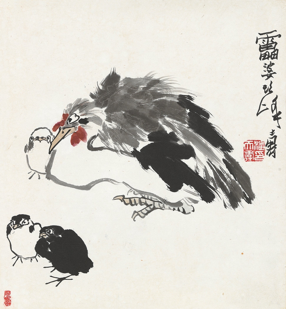 Pan Tianshou | Rooster and chickens | MutualArt