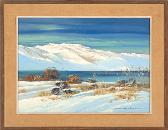 James Wingate Parr | A house across the marsh | MutualArt