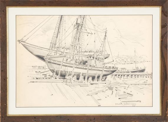 Donald Stuart Ross | Ships in dry-dock | MutualArt