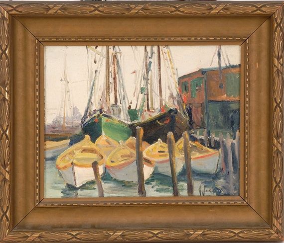 Alice Judson | Boats at a pier | MutualArt