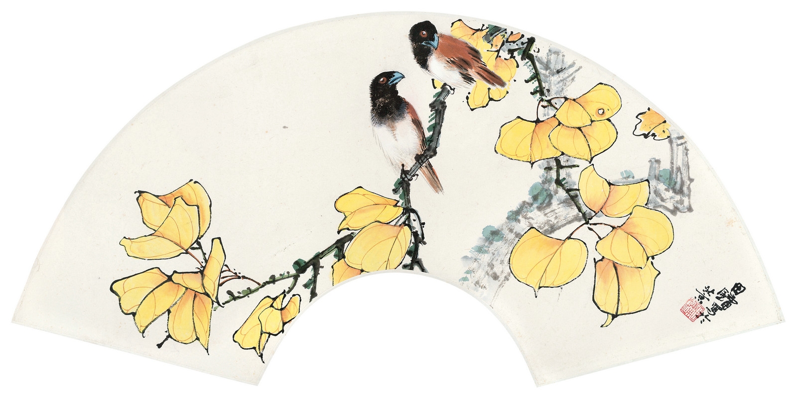 Tian Yong | Birds and leaves | MutualArt