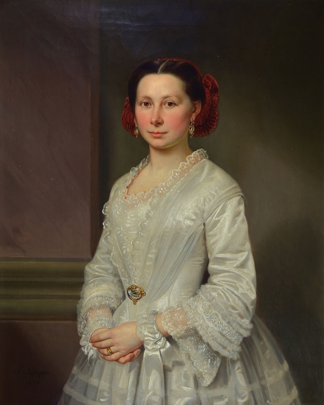 Julius Schoppe | portraits of men and women (1855) | MutualArt