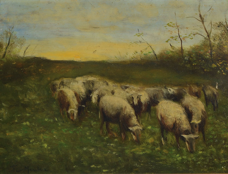 Frans Pieter ter Meulen | Sheep in dappled light | MutualArt