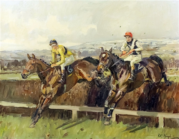 Peter Biegel | Arkle jumps past Mill House to win Gold Cup | MutualArt