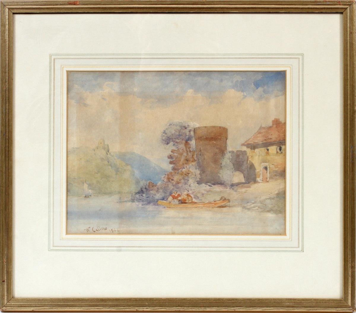 William Callow | Depicting figures on a docked boat along the ...