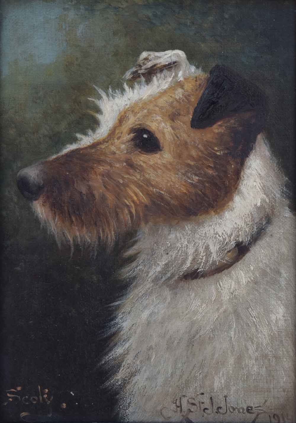 Herbert H. St. John Jones | Portrait of a terrier Scoty (1914) | MutualArt