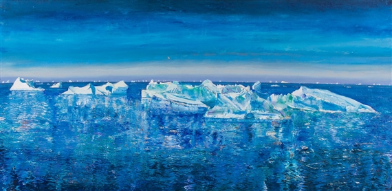 Keith Grant | Icebergs drifting seawards (1989) | MutualArt