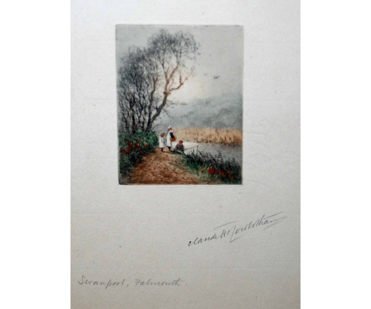 Claude Rowbotham | “Cottage At Cadgwith, Cornwal”; “Swan Pool, Falmouth ...