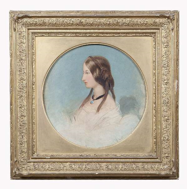 Jane Inglis | Portrait of a Lady in White Dress | MutualArt