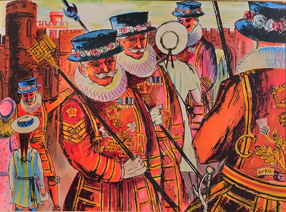 Unknown | Beefeaters at the Tower of London | MutualArt