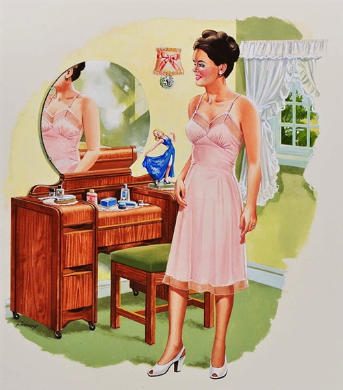 John Pittaway | Lady at her dressing table | MutualArt