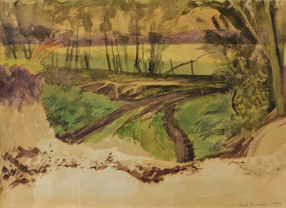 Paul Bransom | A field from a wooded clearing (1970) | MutualArt