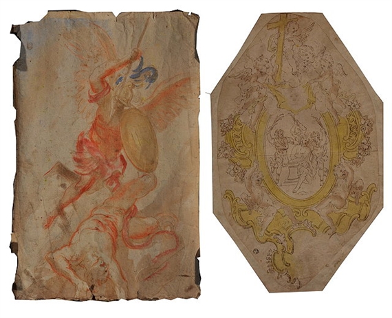 Unknown | A study for a decorative medallion in the Vatican | MutualArt