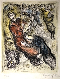 Marc Chagall | King David with his Lyre (1979) | MutualArt