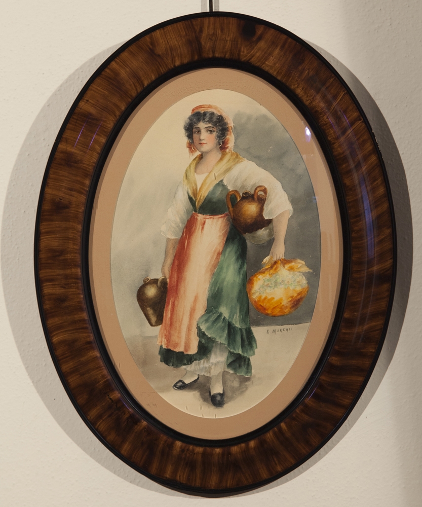 Emma Moreau | Portrait of a young woman at a well | MutualArt