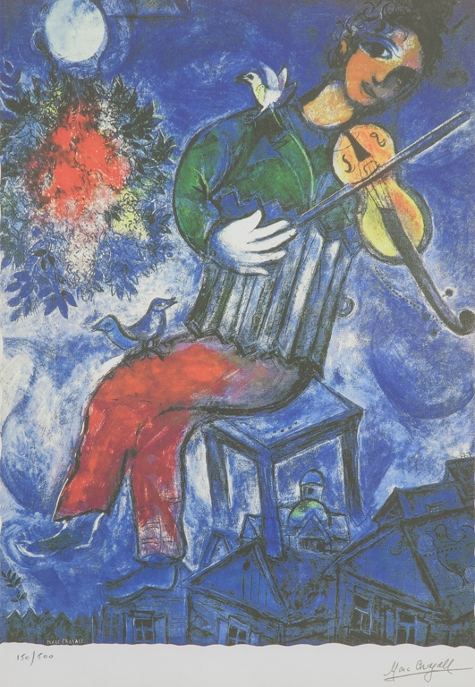 Marc Chagall | La Violiniste Blue | MutualArt