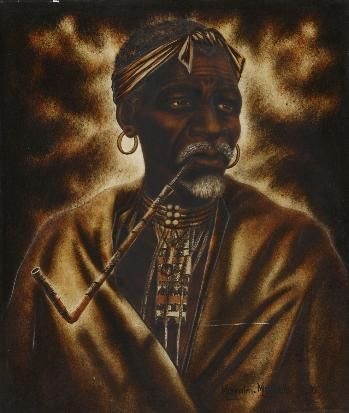 Mizraem Maseko | XHOSA ELDER WITH PIPE | MutualArt