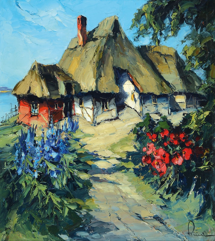 Jürgen Runge | farmhouses in the dunes | MutualArt