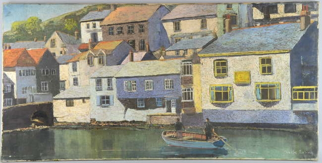 Charles Evison | depicting figures in a dinghy with different coloured ...