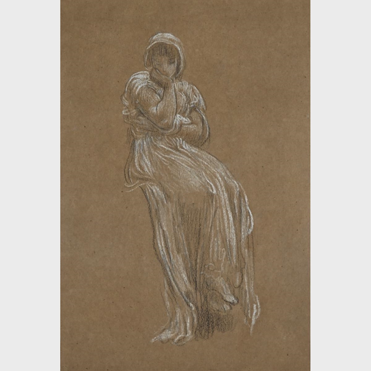 Frederic Leighton | SOLITUDE ( A STUDY FOR THE OIL PAINTING OF 1890 ...