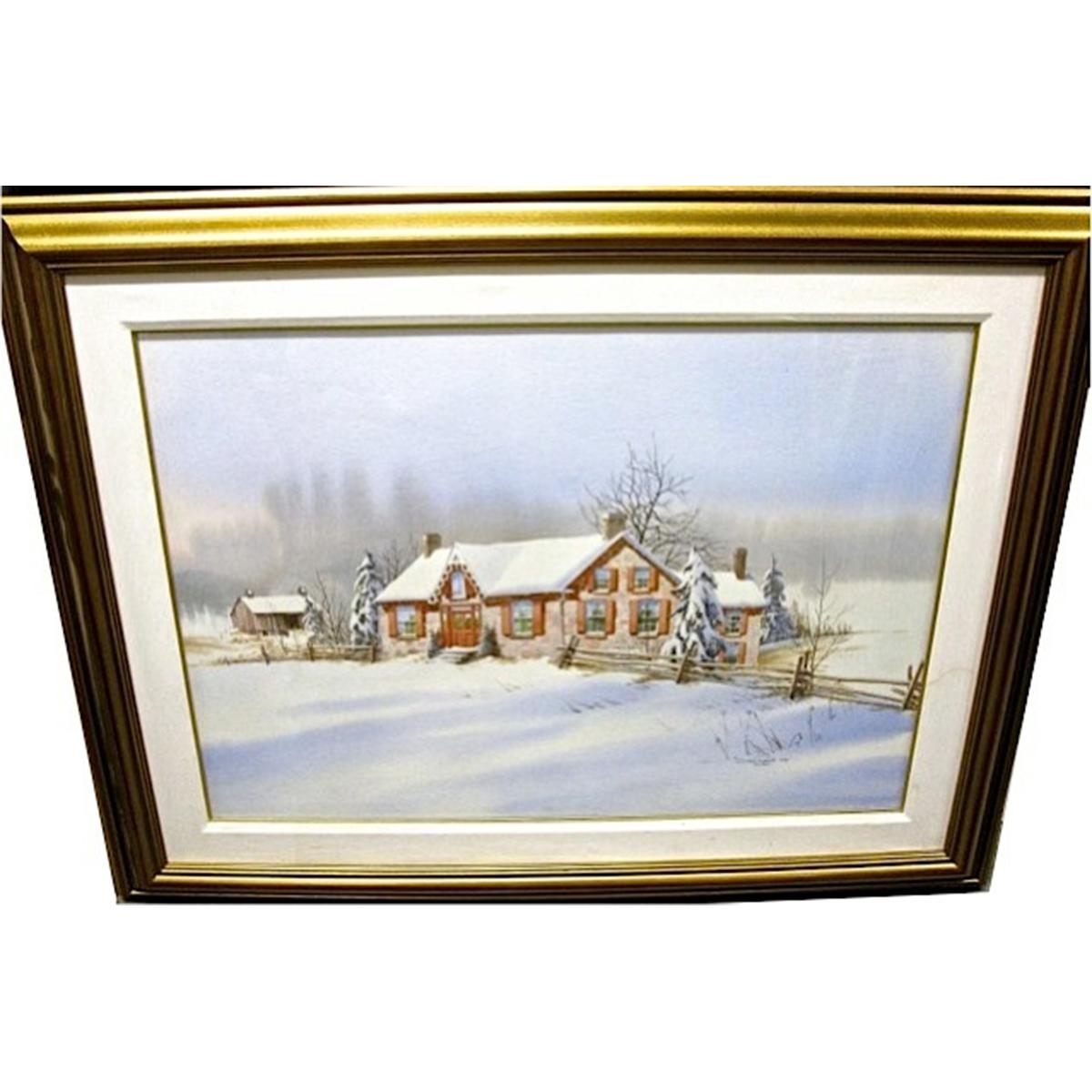 Jack Henry Reid | THE RED FARM HOUSE - WINTER (1998) | MutualArt