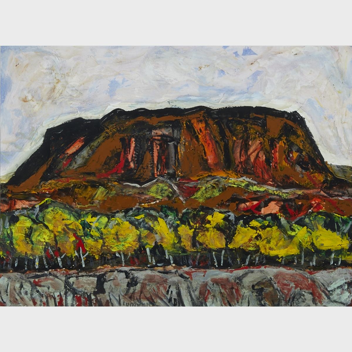 William Thomas‏ Lumpkins | MOUNTAIN RANGE AND FALL TREES (1986) | MutualArt