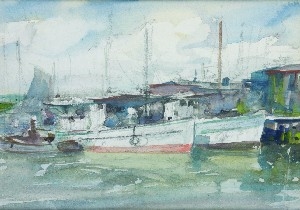 James Sessions | Boats in Harbor | MutualArt