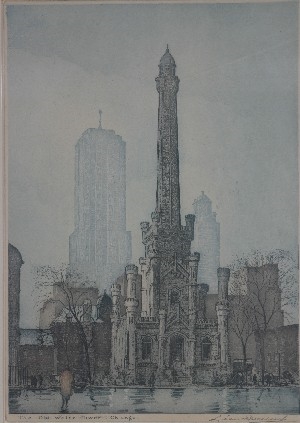 Leon Rene Pescheret | The Old Water Tower, Chicago | MutualArt